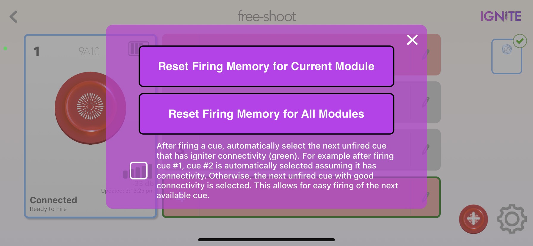 How to Clear Free-Shoot Firing Memory – IGNITE Firing Systems